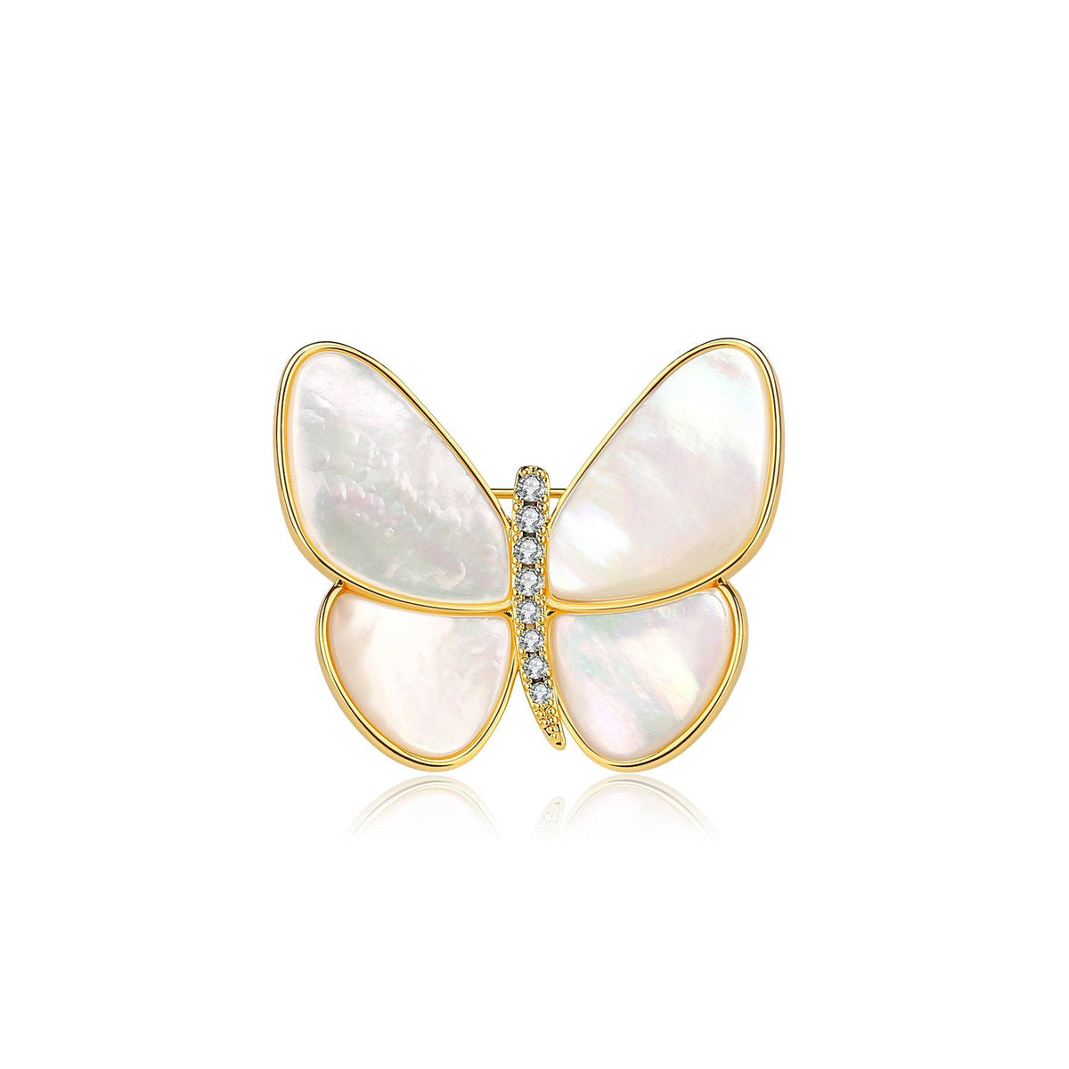Butterfly Colorful Mother of Shell Brooch | House Of Pearls