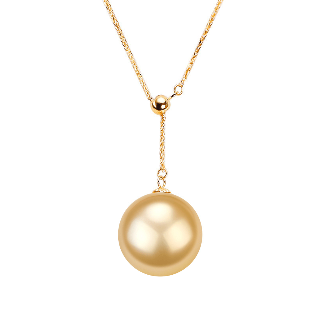 Golden South Sea Pearl Calliope Pendant 18K Gold - Premium Necklaces ...