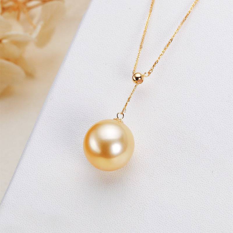 Golden South Sea Pearl Calliope Pendant 18K Gold - Premium Necklaces ...