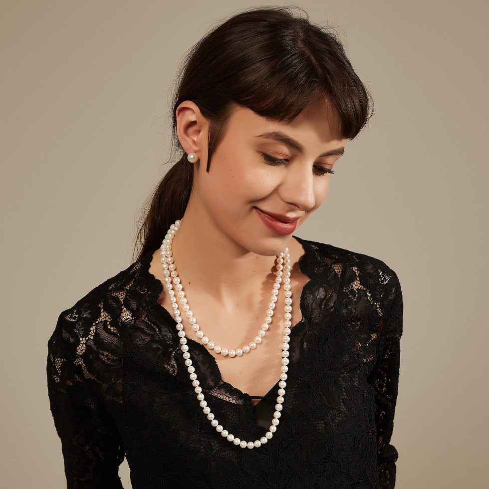 Home 52-inch White Freshwater Pearl Rope Strand - AAA Grade