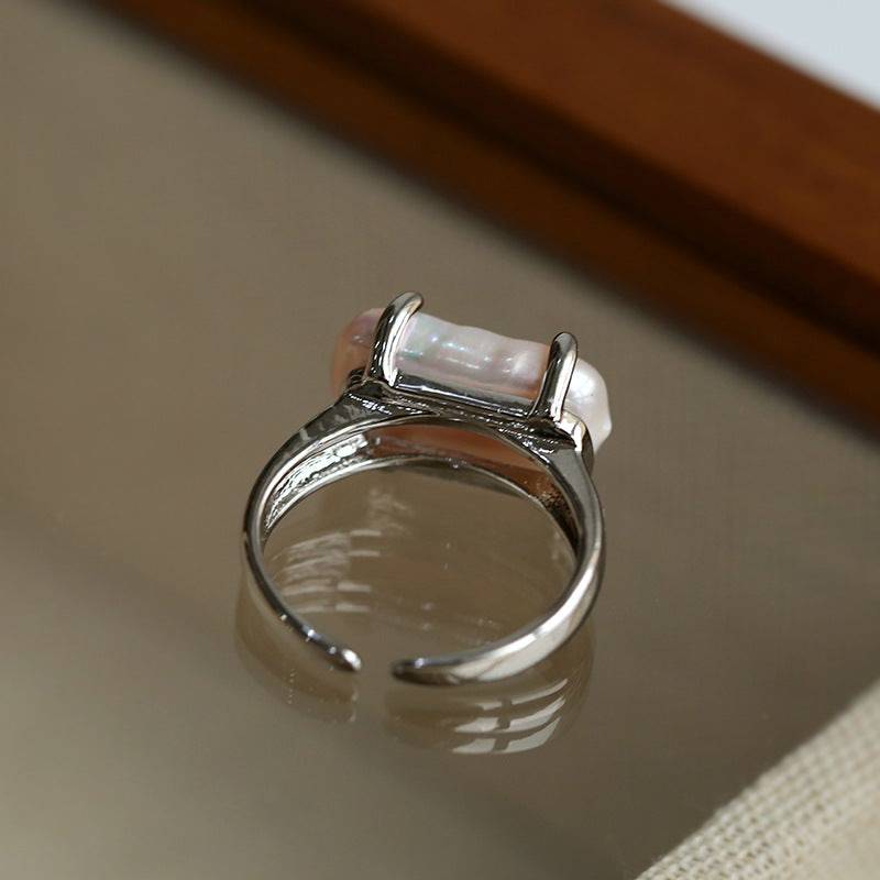 Modern Rectangle Baroque Stacking Rings | House Of Pearls