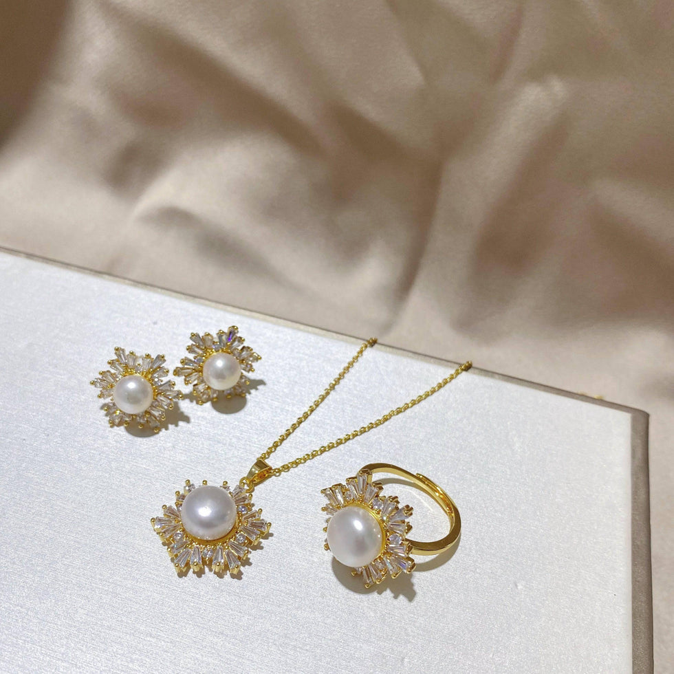 Snowflake Freshwater Pearl Jewelry Set | House Of Pearls