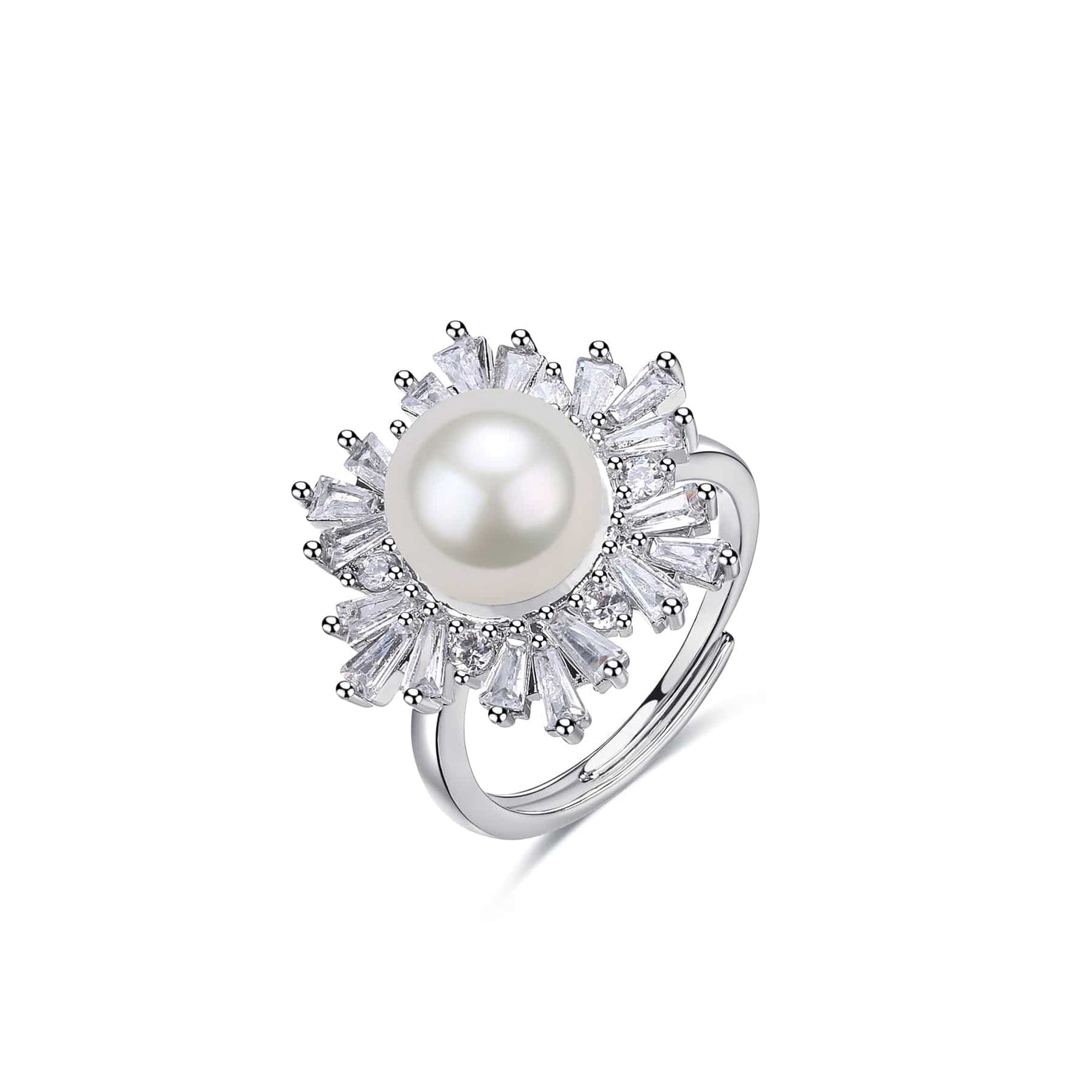 White Snowflake Pendant Freshwater Pearl Jewelry Set | House Of Pearls